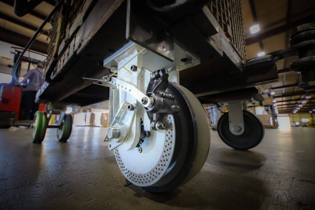 Caliper Brake System Designed to Safely Stop Carts